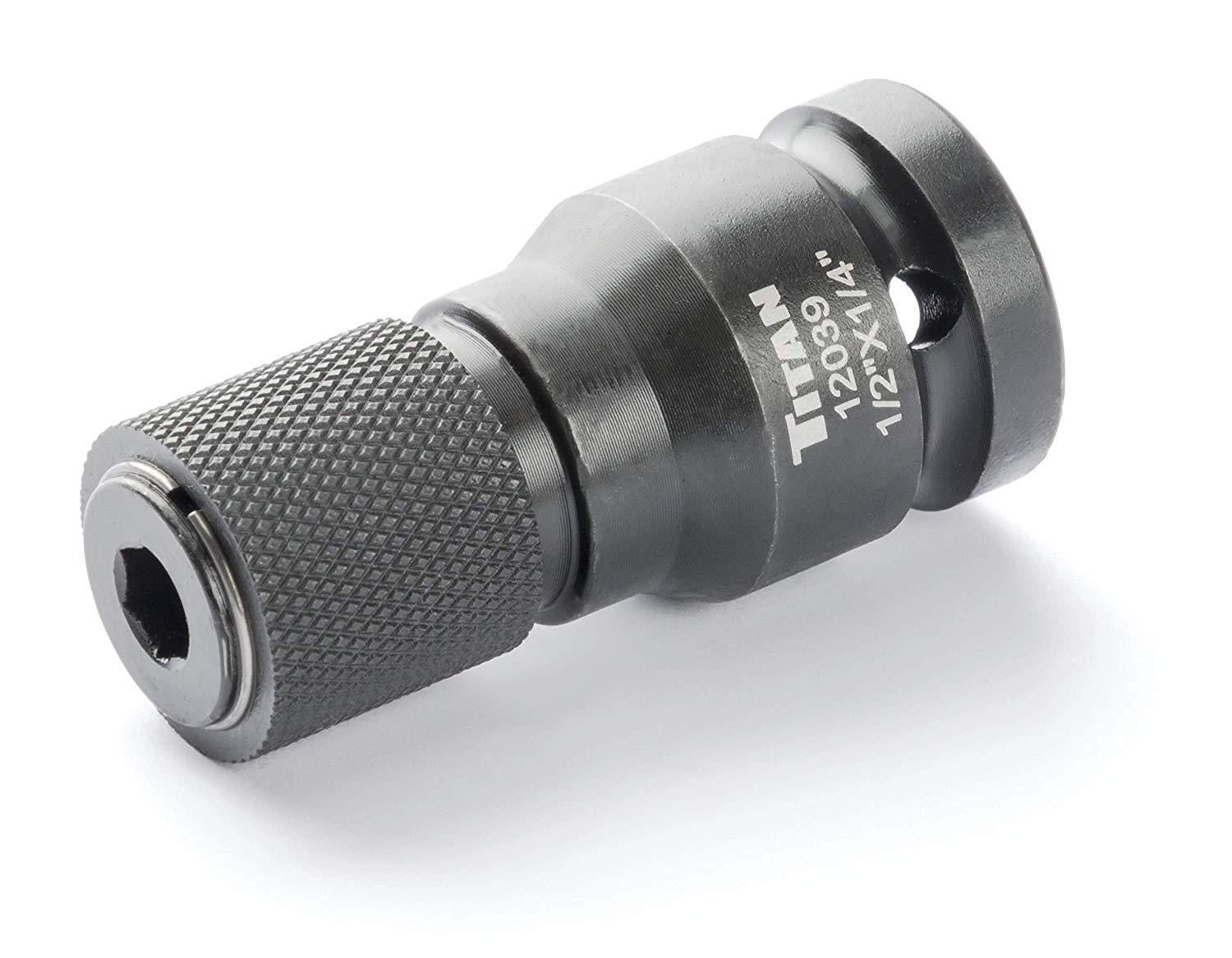 Titan Tools 12039 1/2" Drive to 1/4" Hex Drive Quick Change Adapter ...